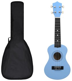 vidaXL Set soprano ukulele s obalem pro děti blankytně modré 21&quot;