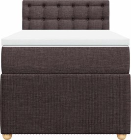 Box spring postel s matrací tmavě hnědá 90x200 cm textil 3287356