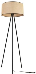 Podlahová lampa JUTA, 1x jutové stínítko, (výběr ze 2 barev konstrukce), M, BL