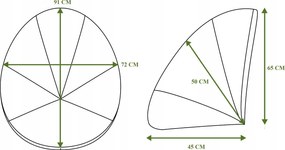 Voděodolný podsedák do zahradního křesla ACAPULCO 91x72 cm - černý