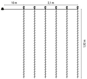 Butlers FARMHOUSE Venkovní světelný řetěz přírodní lano 1440 světel
