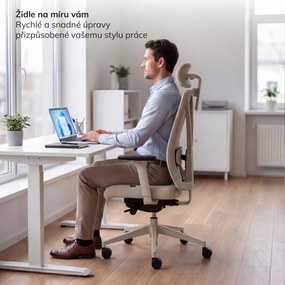 Ergonomická kancelářská židle světle béžová VECTOR