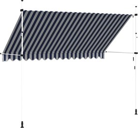 vidaXL Ručně zatahovací markýza 350 cm [43229] Barva: oranžová a hnědá