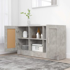 Příborník betonově šedý 120 x 30,5 x 70 cm dřevotříska - Default Title
