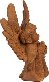 Dekorativní rezavá figurka anděl modlící - 13*8*19 cm