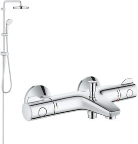 Set vanová baterie Grohe Grohtherm 800 34567000, sprchová sada Grohe New Tempesta 26381001