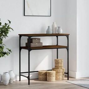 Konzolový stolek hnědý dub 75 x 35,5 x 75 cm kompozitní dřevo - Default Title