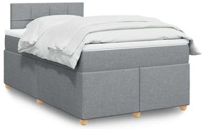 Box spring postel s matrací světle šedá 120x190 cm textil 3286619