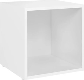 vidaXL TV stolky 2 ks 37 x 35 x 37 cm dřevotříska [805499] Barva: bílá s vysokým leskem