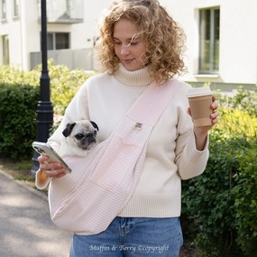 Muffin&Berry Cestovní taška Crossbody pro psy Maya růžová Velikost: S