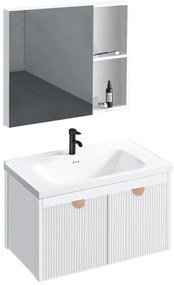 Rea Mario, sada koupelnového nábytku s umyvadlem 60cm, bílá matná, REA-M0005