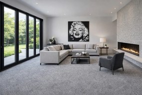 Lano, Metrážový koberec Sparkle 750, na míru, šíře 4m,5m, šedá, ab (mřížka), dětský pokoj