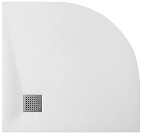 Besco Čtvrtkruhová sprchová vanička z SMC kompozitu VEXO HR 90x90 Barva: Bílá, Rozměry (cm): 90x90