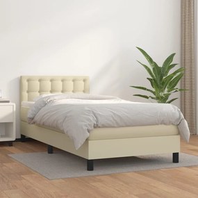 vidaXL Box spring postel s matrací 100x200 cm umělá kůže [3141109] Barva: Černá