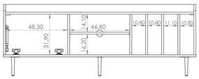 VASINA | TV stolek | VS-08 | RTV150 | 150 cm | dub brandy castello