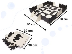 HračkyZaDobréKačky Dětské pěnové puzzle černo-bílé, 25 dílů