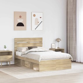 Rám postele s čelo Sonoma 120 x 190 cm Masivní borové dřevo 3411770