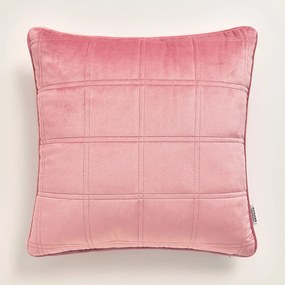 Room99 Dekorační povlak na polštář Colette Velvet Prošívané Kostky Barva: Růžová, Velikost: 40 x 40 cm