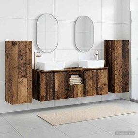 Sada koupelnového nábytku 5 ks Staré dřevo 33 x 34,5 x 100 cm 3406001