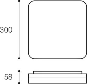 LED2 SQUARE II 30 bílá / Stropní svítidlo / LED / 25W / 2500lm / 3CCT
