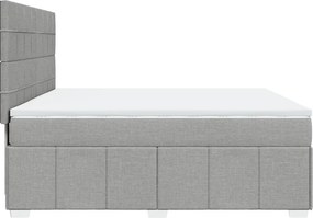 Box spring postel s matrací světle šedá 180 x 200 cm textil 3291747