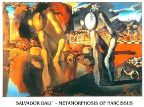 Umělecký tisk Metamorfóza Narcise, 1937, Salvador Dalí