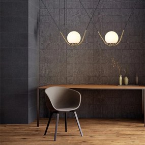 Toolight - Stropní kovové svítidlo, bílá-zlatá, OSW-08321