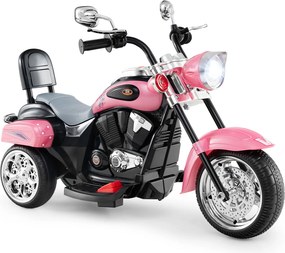 Costway 6 V Dětský elektromotocykl s nastavitelnými světlomety a zvukem Tříkolka