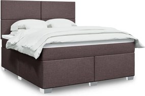 Box spring postel s matrací tmavě hnědá 180x200 cm textil 3290563