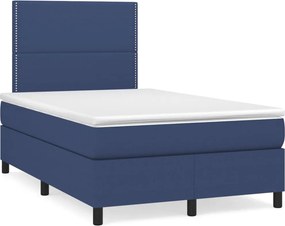 Box spring postel s matrací modrá 120x200 cm textil 3141687