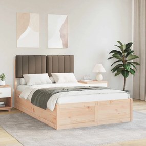 Rám postele s čalouněným čelem s čelo Taupe 120 x 190 cm 3405555