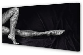 Obrazy na plátně Černé a bílé síťované nohy 140x70 cm