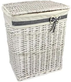 Proutěný koš na prádlo bílý P1373 Provence