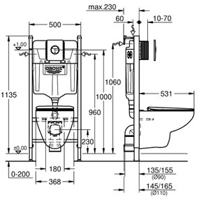 GROHE 39900000 - Sada 6 v 1 SOLIDO 1,13 m keramika/bílá