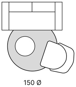 Jutový kulatý koberec v přírodní barvě ø 150 cm Eden – Flair Rugs