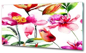 Wallmuralia Fotoobraz na skle Divoké květiny 100x50