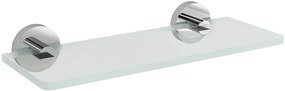 Sapho Sapho, X-ROUND skleněná police 200mm, chrom/čiré sklo, XR009-12