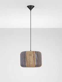 Modré/v přírodní barvě provazové závěsné svítidlo ø 33 cm Abby – Nova Luce