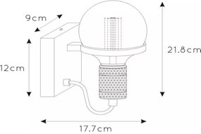 Lucide 30271/01/30 - Nástěnná lampa OTTELIEN 1xE27/60W/230V černá