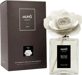 Muhà Rose difuzér s dřevěnou růží Acqua e Sale, 200 ml