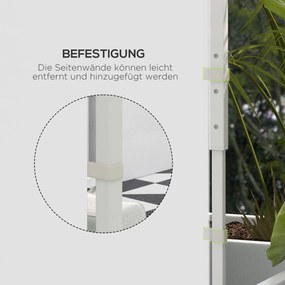 Boční panely altánu Outsunny sada 2 bočních panelů s oknem a dveřmi pro párty stan 3x3/3x6 m, Oxford, bílá| Aosom