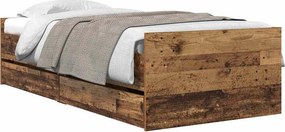 Rám postele Staré dřevo 90 x 190 cm Masivní borové dřevo 3403207