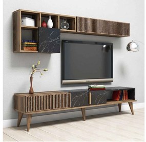 Designová TV sestava Cadelaria ořech černý