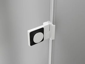 Mexen Lunar-B sprchové dveře otočné levé 80 cm, transparentní, bílé - 832-080-000-20-00-L