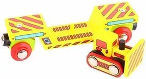 Bigjigs Rail Vagon s buldozerem + 2 koleje / od 3 let