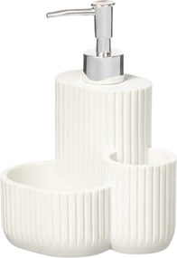 Dávkovač saponátu Stripe, bílá/s chromovými prvky