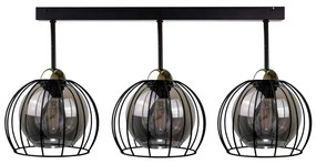 Keter Lighting Přisazený lustr SOLO BLACK 3xE27/60W/230V černá/zlatá KE0105