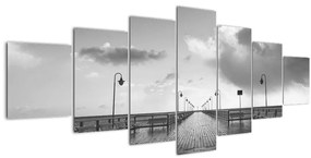 Obraz - Promenáda u pobřeží (210x100 cm)