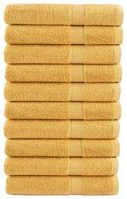 Prémiové ručníky SOLUND 10 ks zlaté 100x200 cm 600 g/m² 137295