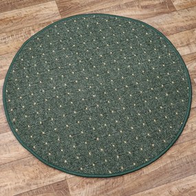 Condor Carpets, Kusový koberec Udinese zelený kruh, 200x200 (průměr) kruh, zelená, chodba / předsíň